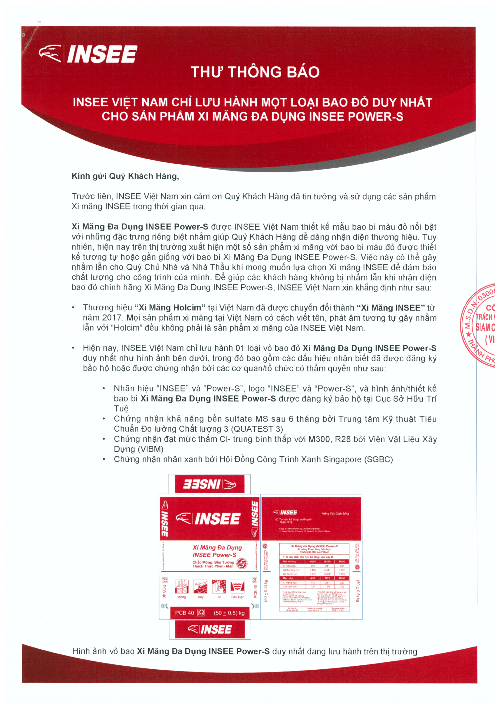 Cách nhận biết bao xi măng INSEE chính hãng - Siam City Cement Public ...